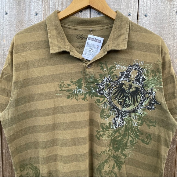 Structure | Shirts | 200s Y2k Structure Stripped Old English Polo South ...